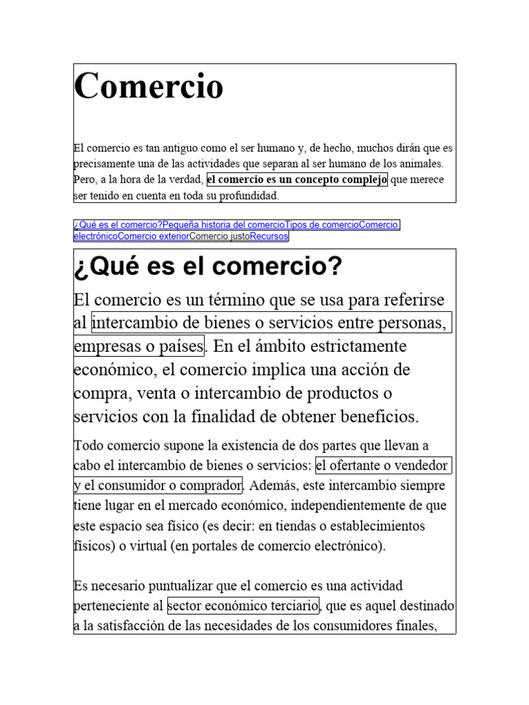 Definición y tipos de comercio | PDF | Comercio electrónico | Comercio