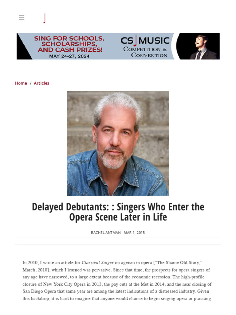 Delayed Debutants | Download Free PDF | Singing | Opera