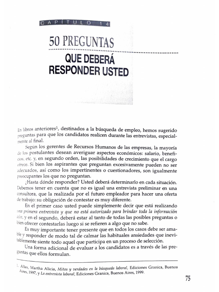 Preguntas Clave en Entrevistas Laborales | PDF