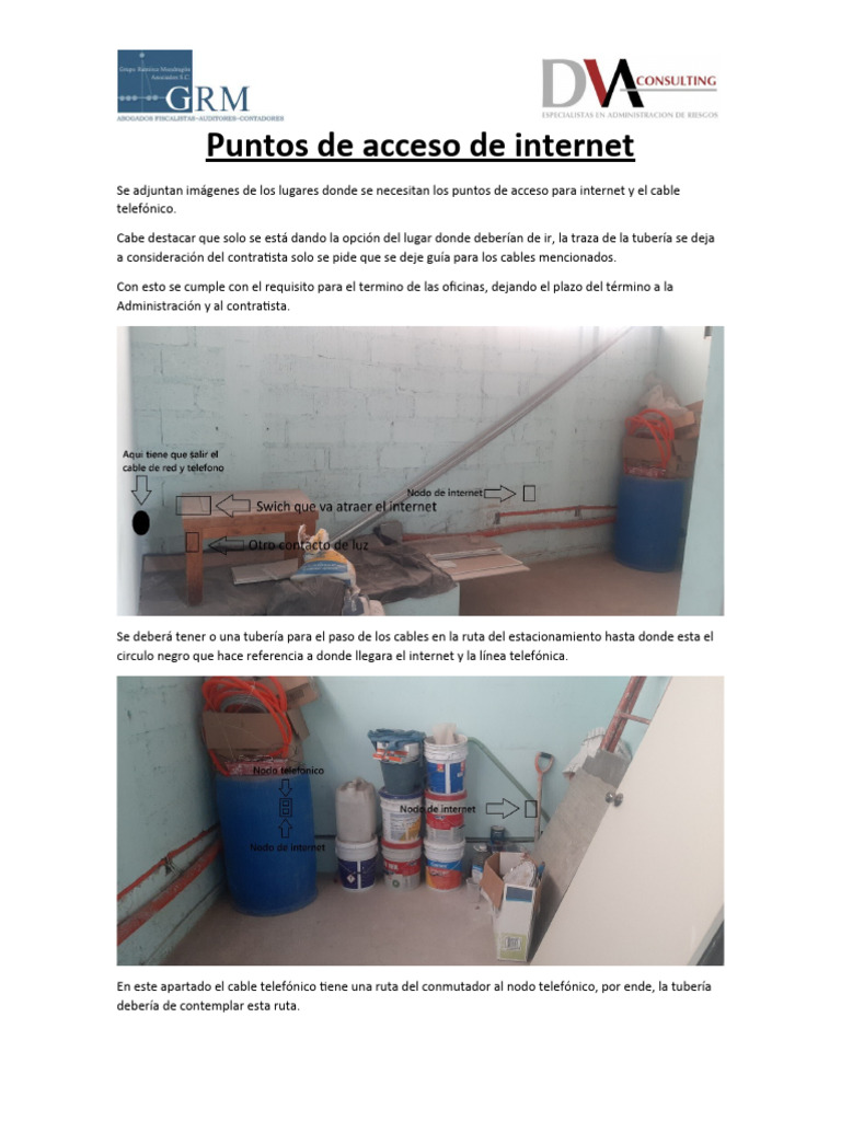 Puntos de Acceso a Internet y Cableado | PDF