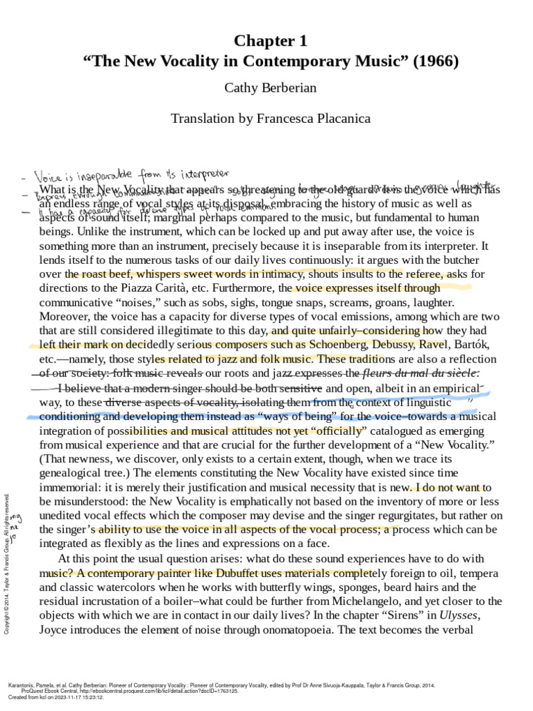 Cathy Berberian Pioneer of Contemporary Vocality P... - (1 Â The New ...