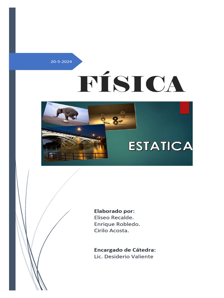 FISICA_ESTATICA | Descargar gratis PDF | Fuerza | Vector Euclidiano