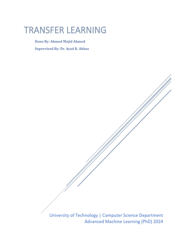Transfer Learning Seminar | PDF | Deep Learning | Machine Learning
