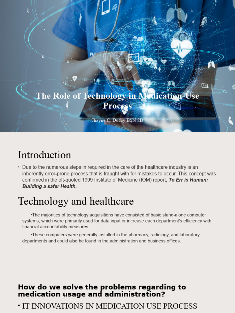 The Role of Technology in Medication-Use Process | PDF | Intravenous ...