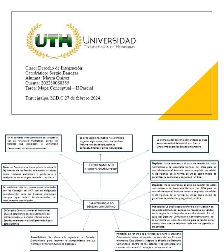 Mapa conceptual II parcial_Derecho Integracion | PDF | Ley de la Unión Europea | Gobernancia