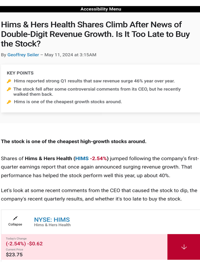 Hims & Hers Health MERGED2 | PDF | Stocks | Exchange Traded Fund
