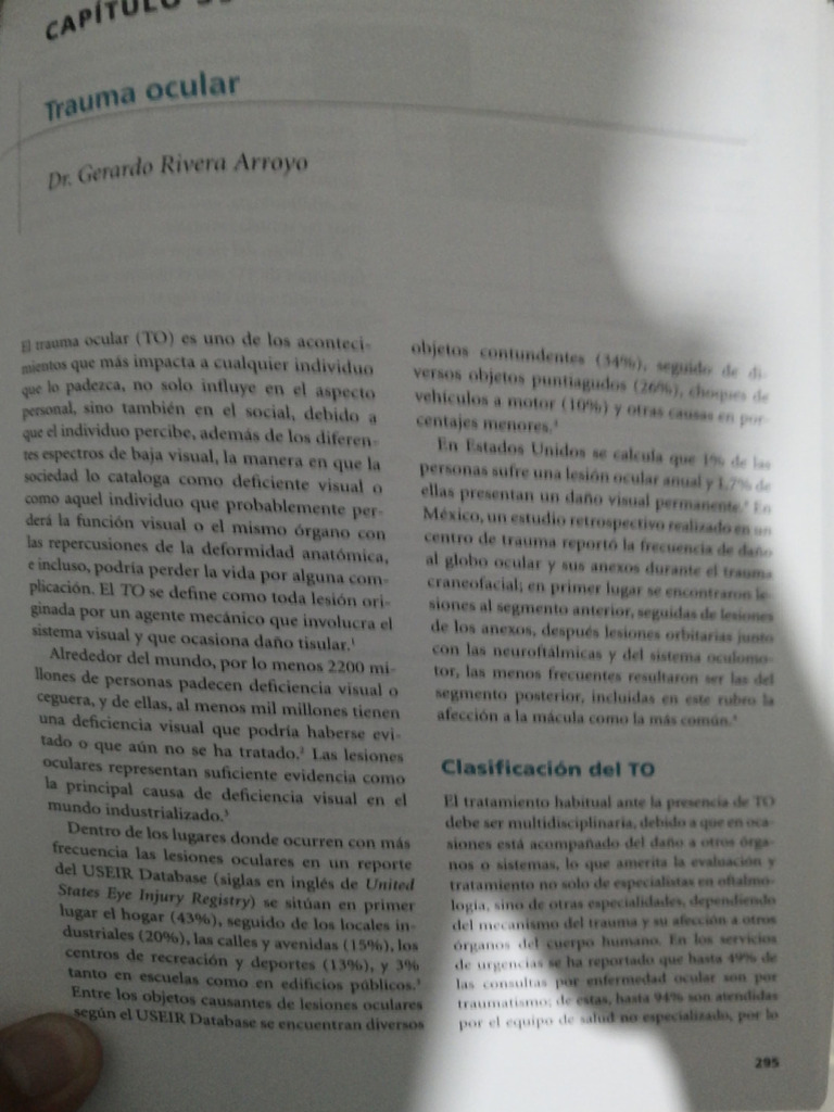 Cap. 39 Trauma Ocular | PDF | Percepción visual | Ojo