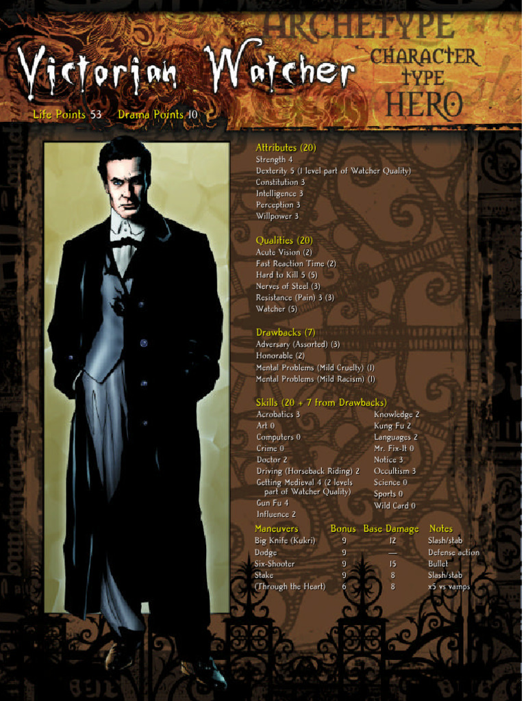 Buffy The Vampire Slayer RPG - Victorian Watcher | PDF