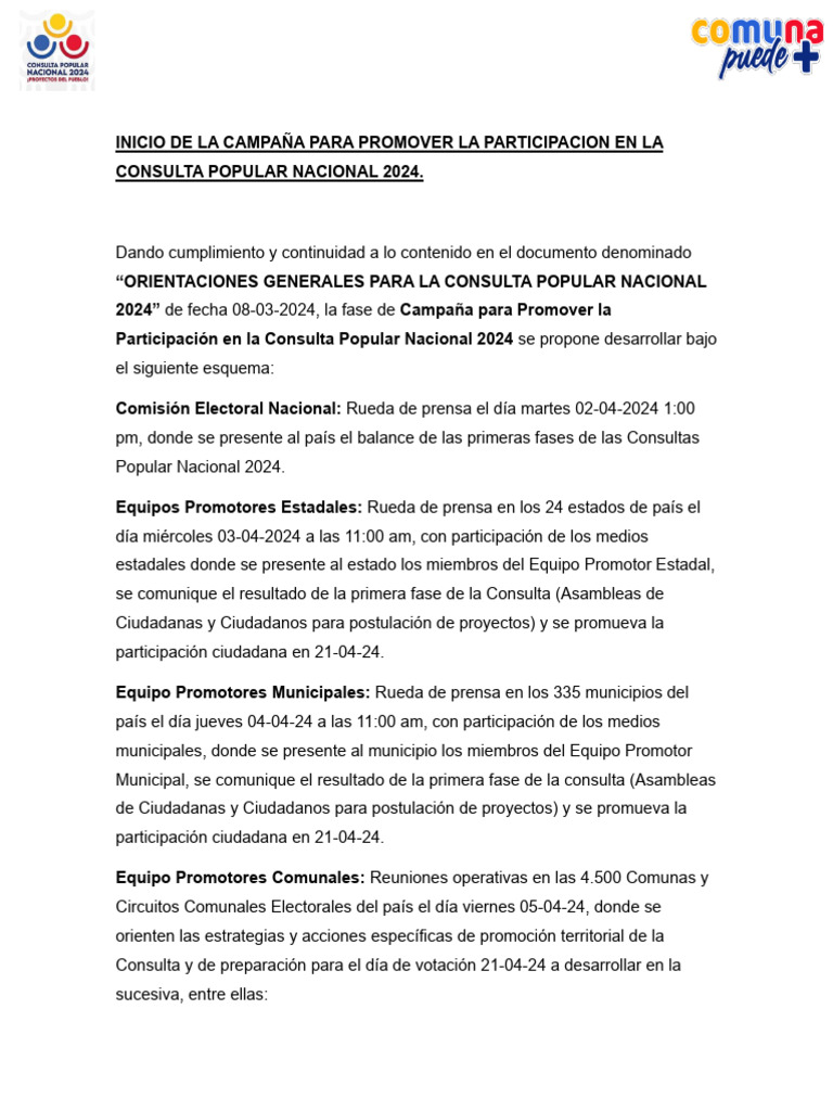 Orden de Operacion Comuna | PDF | Gobierno