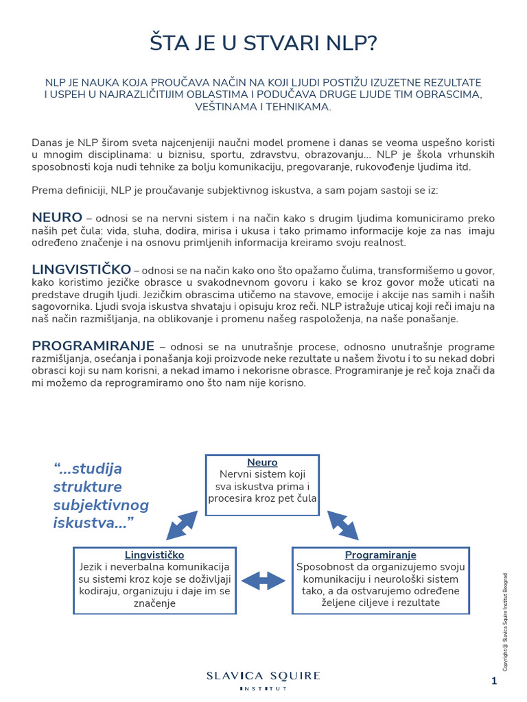 Lekcija 1 - Pregled - Upoznajte NLP | PDF