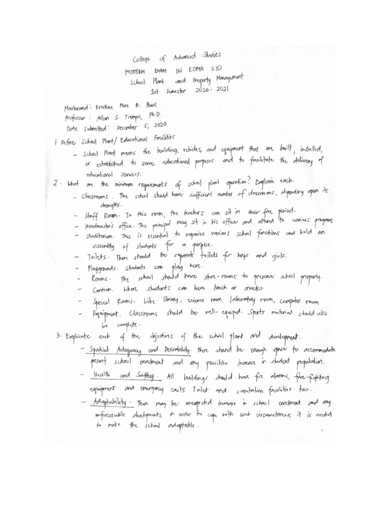 Midterm Exam Handwritten | PDF