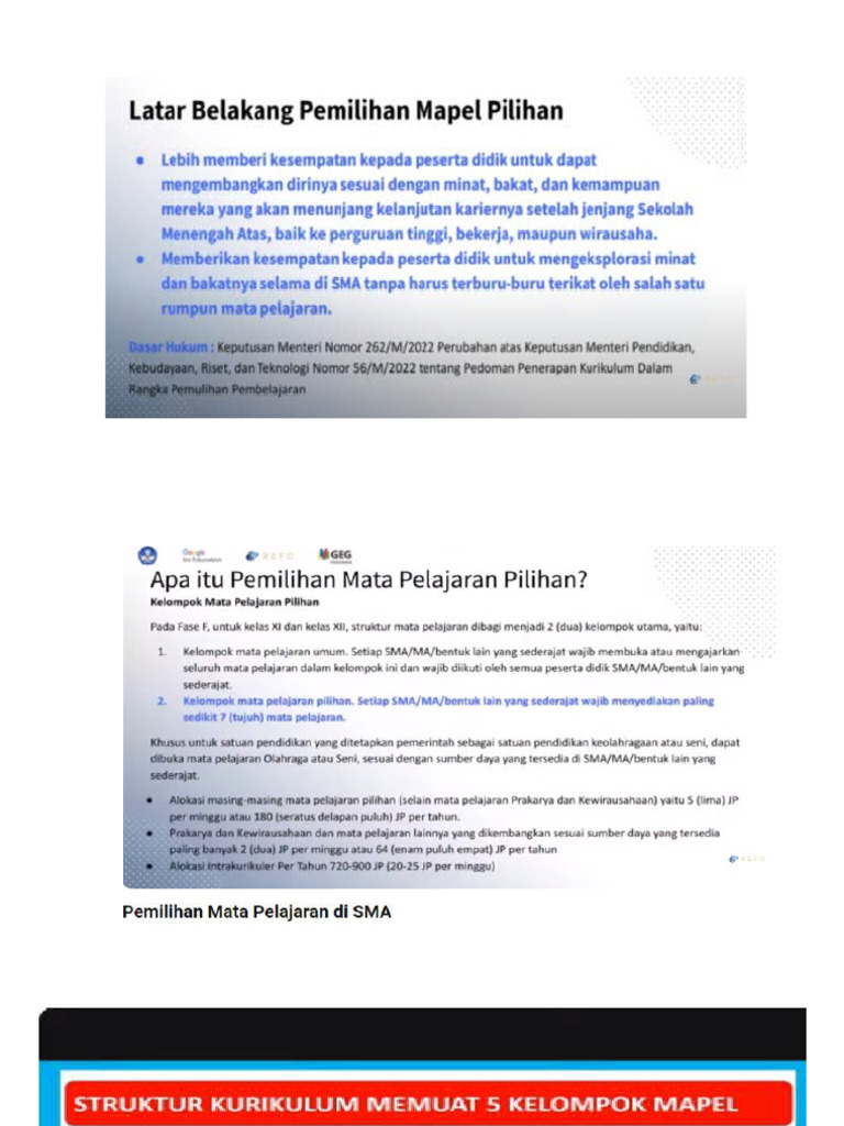 Pemilihan Mapel Kelas Xi 2024 Pdf