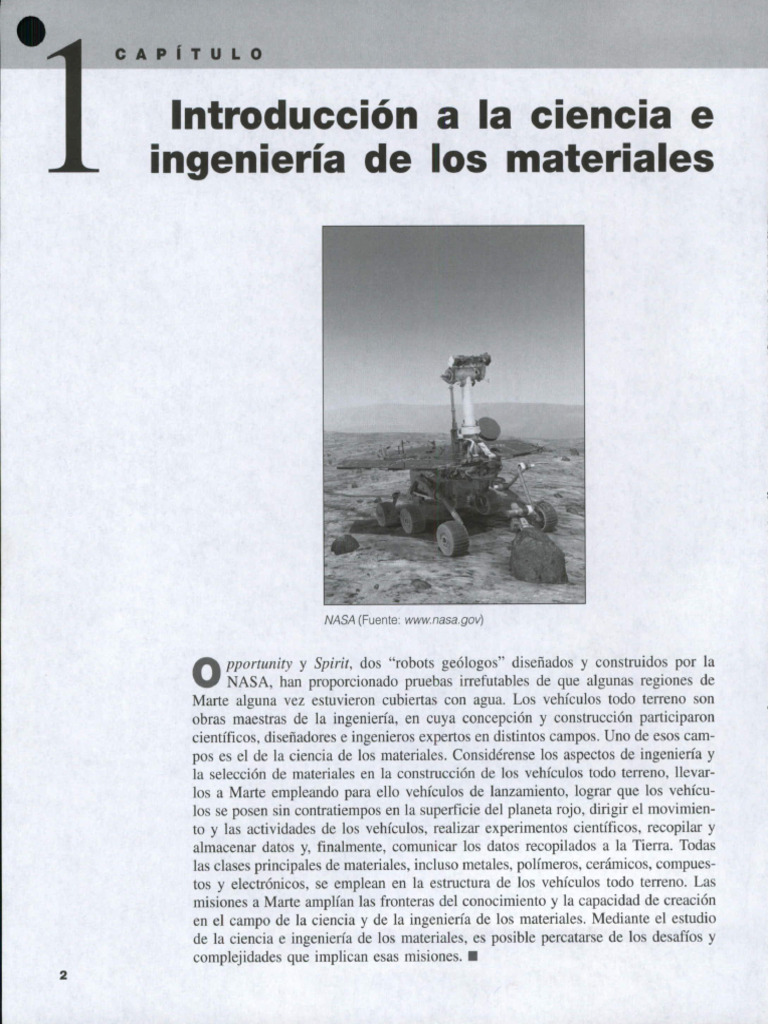 Cap1 - Introduccion A La Ciencia e Ingenieria de Los Material | PDF ...