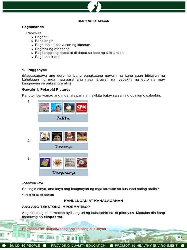 Daloy NG Talakayan | PDF