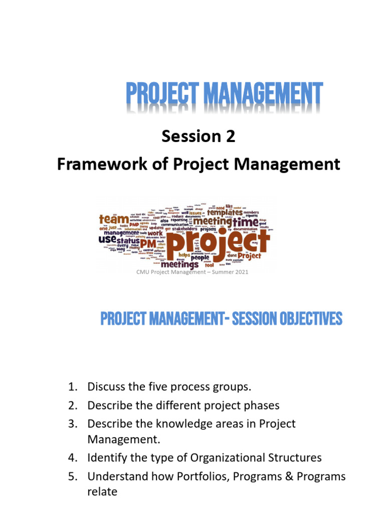 Week 2 - Framework of Project Management_ Updated_ Summer 2024 | PDF | Net Present Value ...