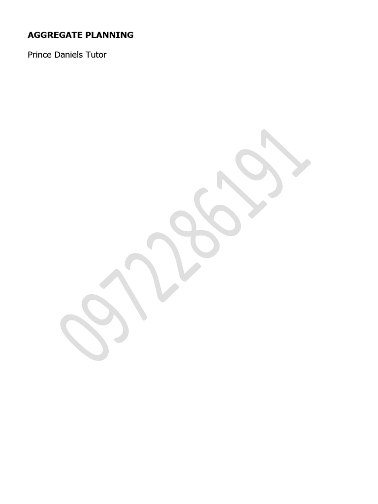 Aggregate Planning | PDF | Inventory | God