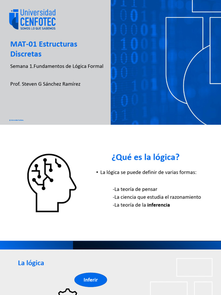 Semana 1. Fundamentos de Lógica Formal | PDF | Ciencia y matemáticas