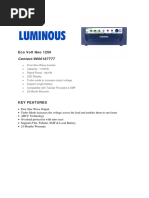 Luminous INBT Brochure 2025 Q2 | PDF | Power Inverter | Battery Charger