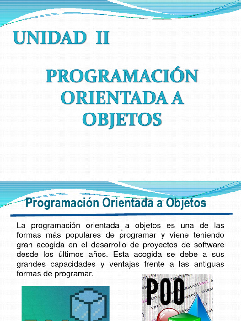 POO _1 | PDF | Objeto (informática) | Programación orientada a objetos POO _1 | PDF | Objeto (informática) | Programación orientada a objetos