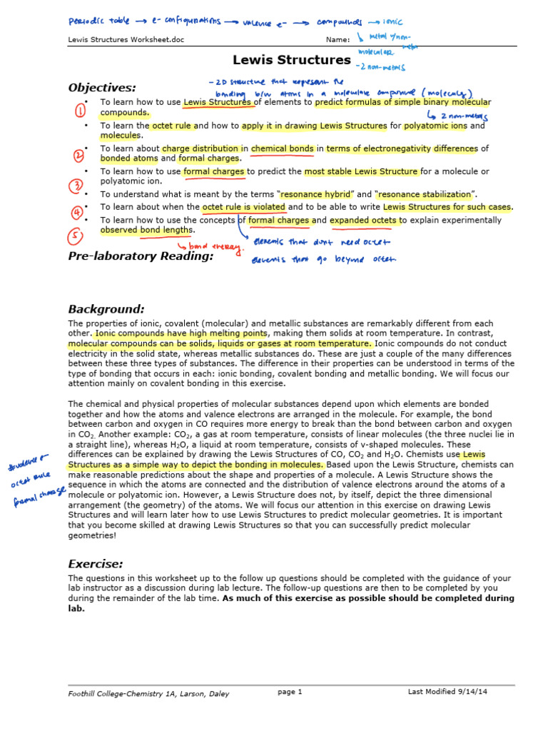 May 1 Lab - Lewis Structures | PDF | Chemical Polarity | Chemical Bond