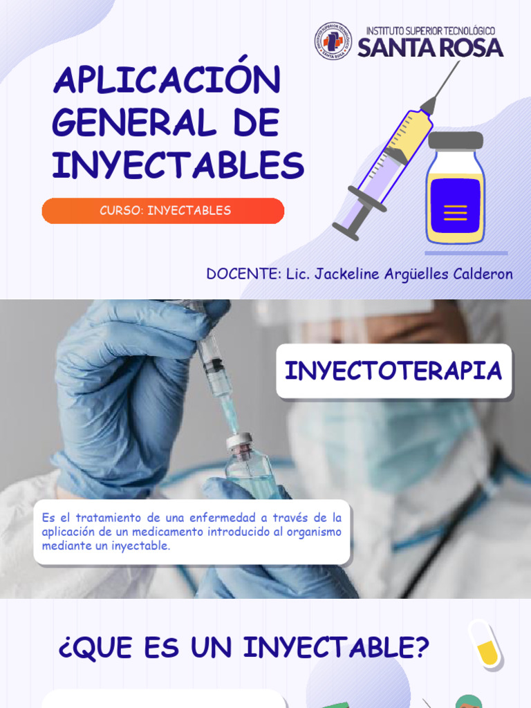 Sesión 2. Aplicación General de Inyectables | PDF | Inyección (medicina)