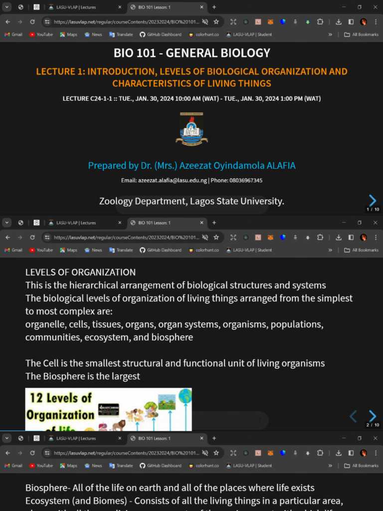 Bio 101 General Biology | PDF
