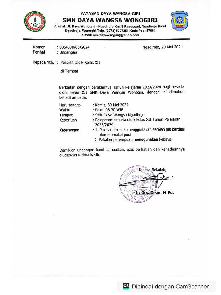 Undangan Siswa Pelepasan Kelas XII | PDF Undangan Siswa Pelepasan Kelas XII | PDF