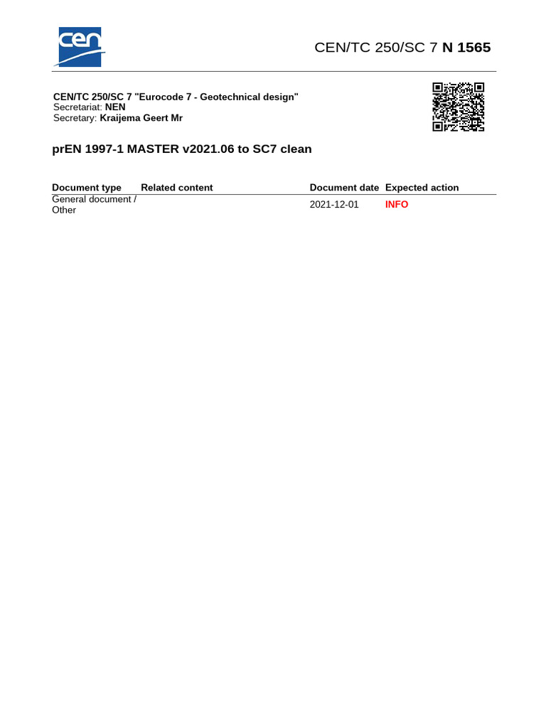 EC-7. Parte 1. General Rules - CEN-TC250-SC7 - N1504 - prEN - 1997-1 ...
