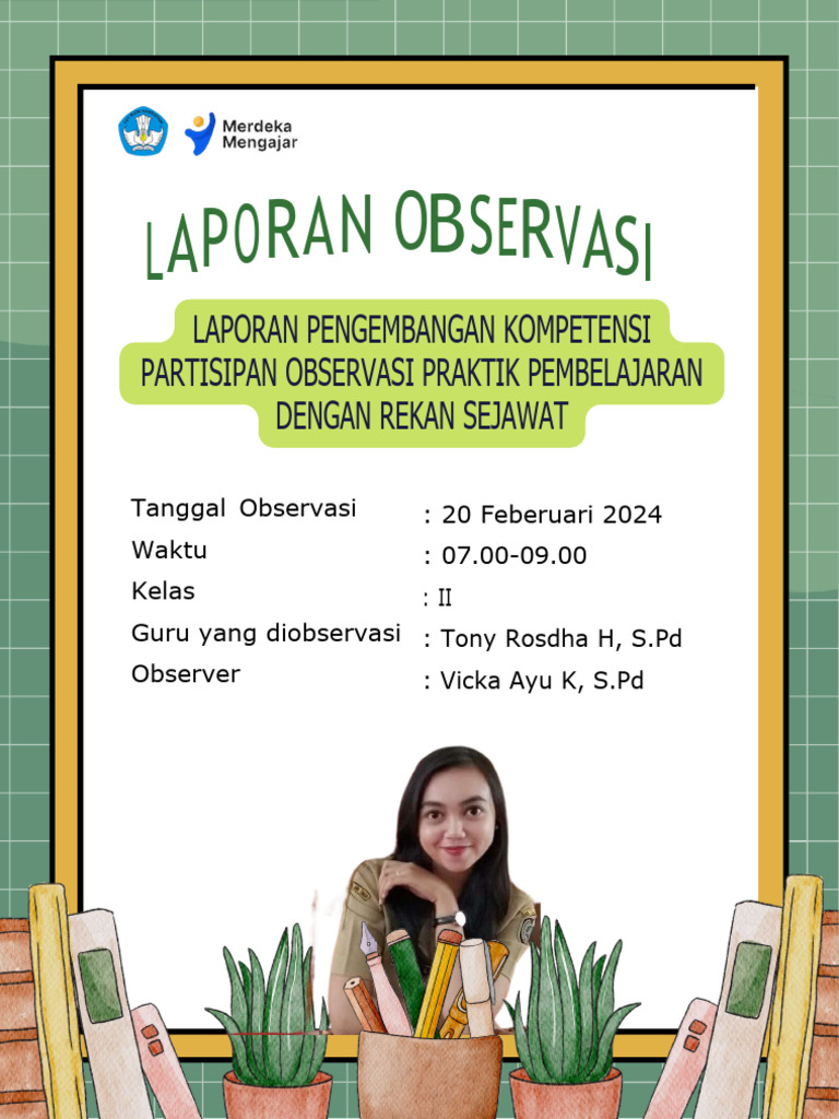 Contoh Laporan Observasi Teman Sejawat | PDF