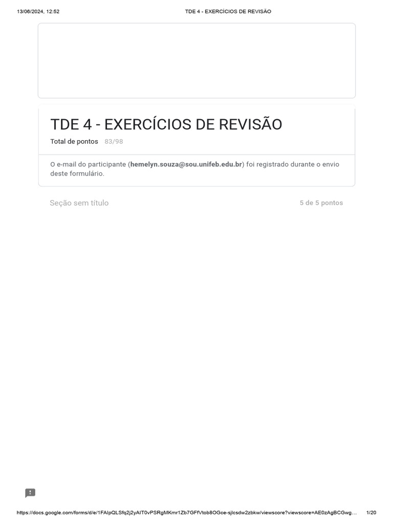 TDE 4 - EXERCÍCIOS DE REVISÃO | PDF | Advogado | Direito Comum