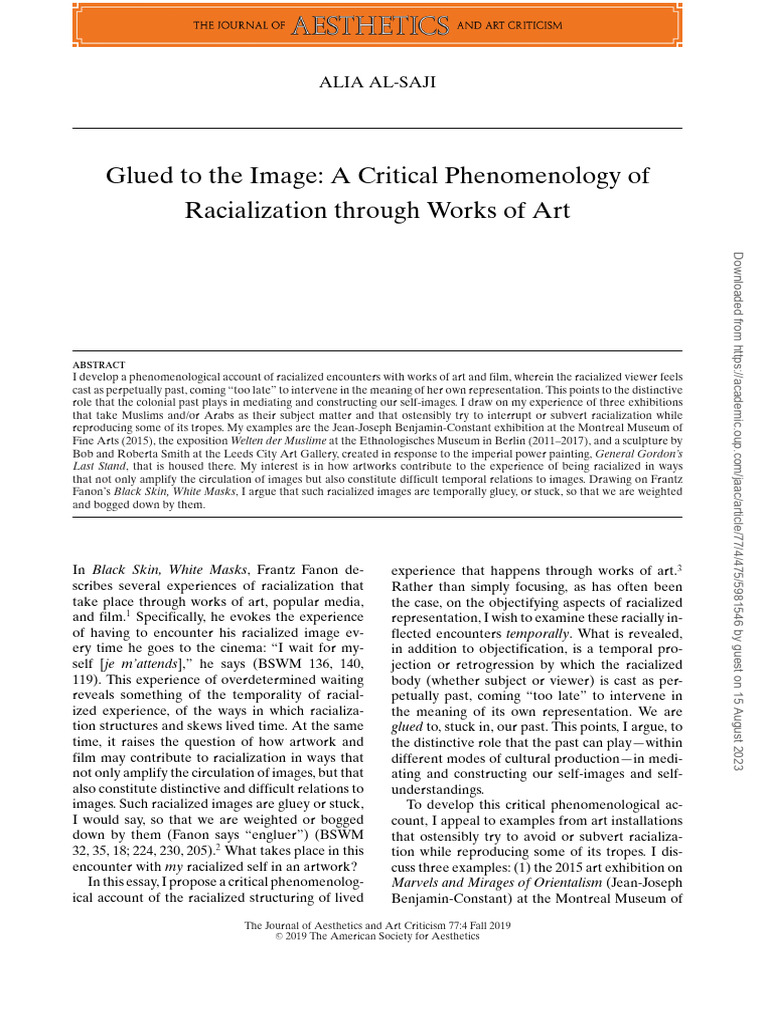 Al-Saji Women Images | PDF | Orientalism | Frantz Fanon