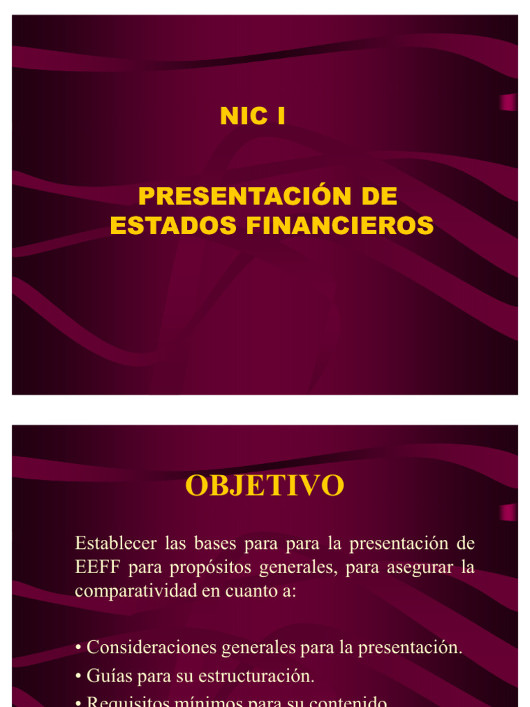 NIC 1 Power Point | PDF | Contabilidad | Estado financiero