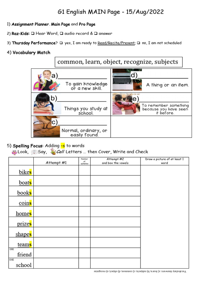 G1T102 Eng Main and Pro Pages | PDF | Language Arts & Discipline