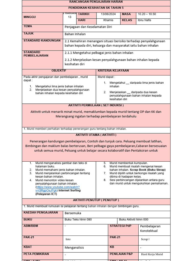 RPH MINGGU 12 PK THN 5 BY CIKGU GORGEOUS | PDF