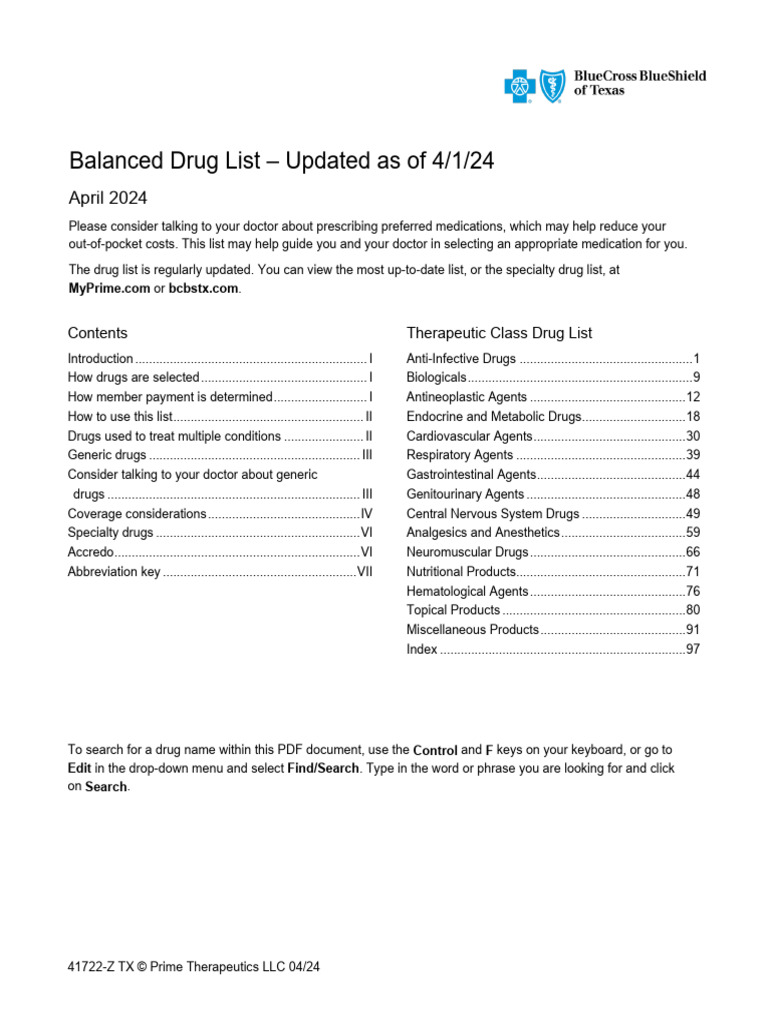 RX List Bal TX 2024 | PDF | Prescription Drugs | Generic Drug