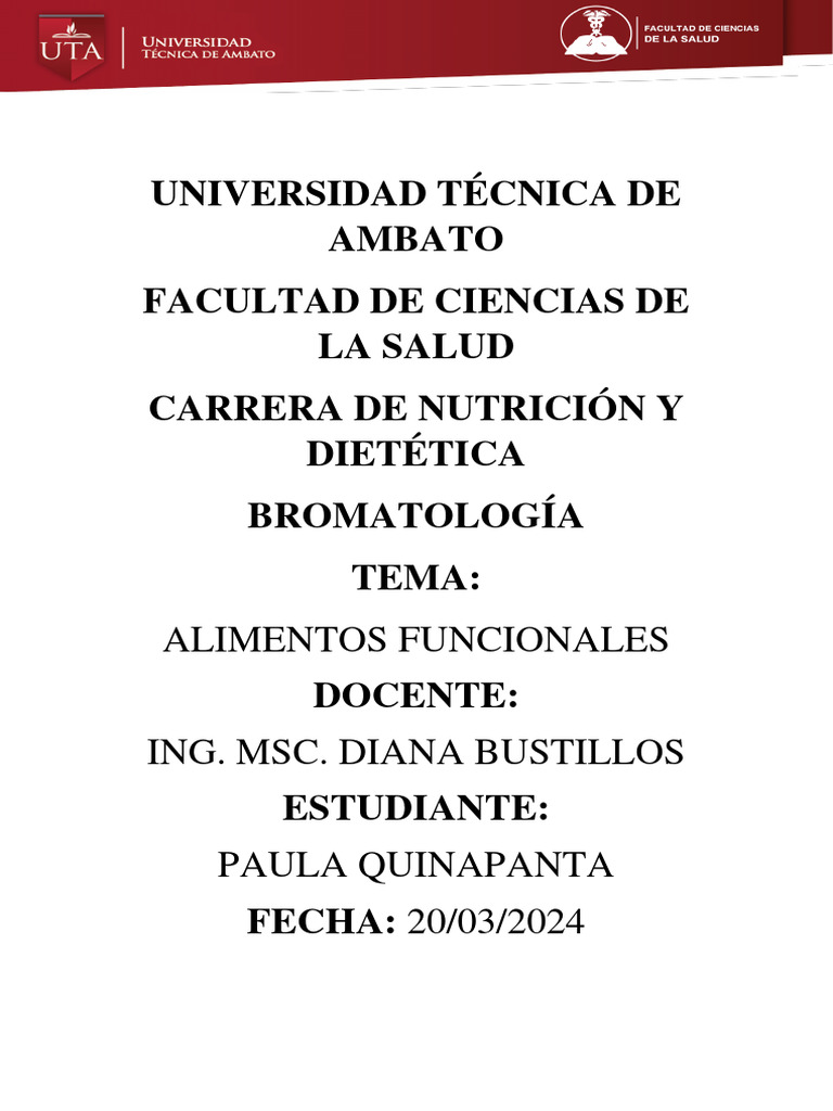 Infografía de Los Alimentos Funcionales. | PDF | Comida funcional | Ácido Graso Omega 3