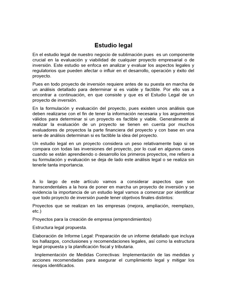 El Estudio Legal | PDF | Planificación | Evasión de impuestos