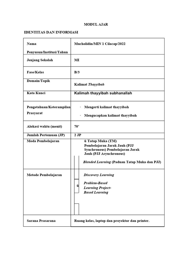 Contoh Modul | PDF