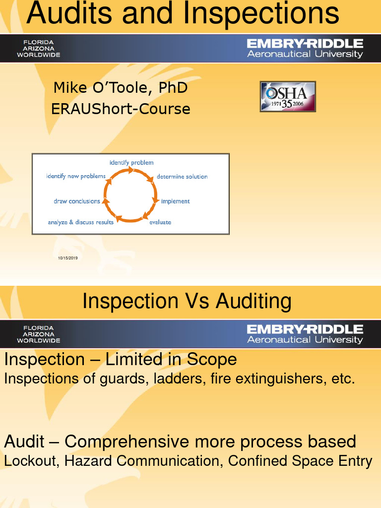 Unit 26 - Audits | PDF | Occupational Safety And Health | Safety
