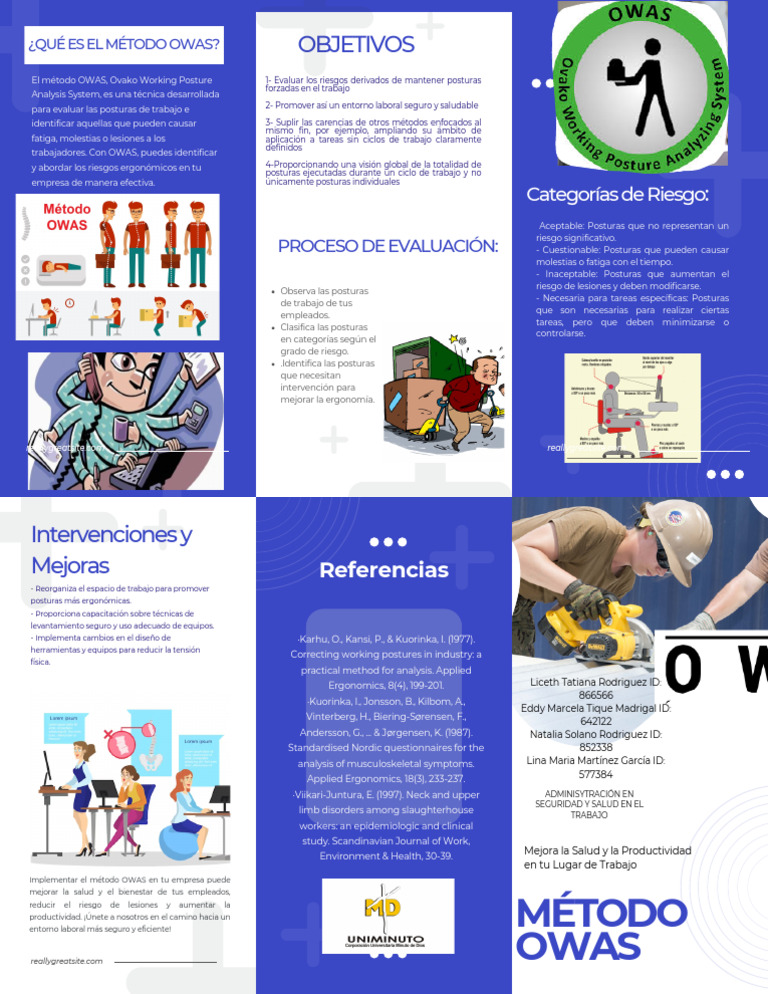 Evaluación de Posturas con OWAS | PDF | Factores humanos y ergonomía