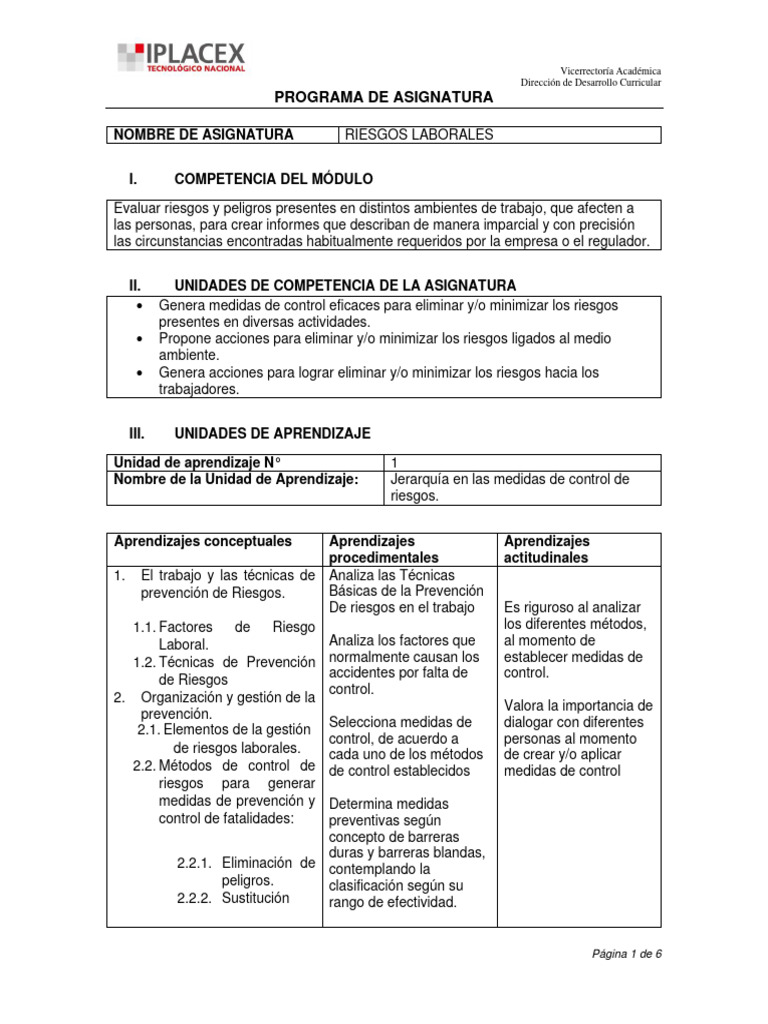 Programa de asignatura | PDF | Aprendizaje | Cognición