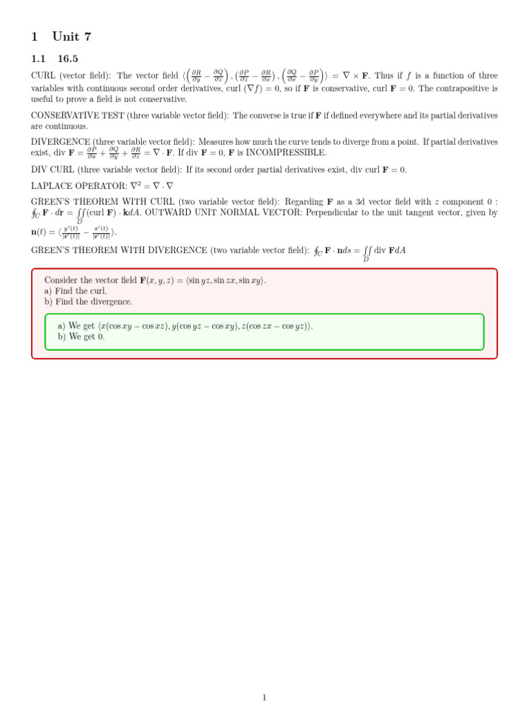 Calc Notes 16 5 Pdf Linear Algebra Theoretical Physics
