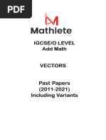 Vectors - Past Paper Questions: Cambridge IGCSE | PDF | Linear Algebra ...