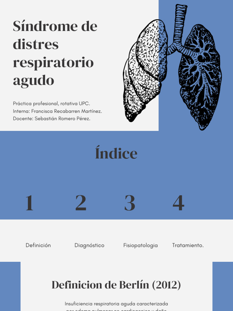 Síndrome de Distres Respiratorio Agudo | PDF | Sistema respiratorio | Medicina