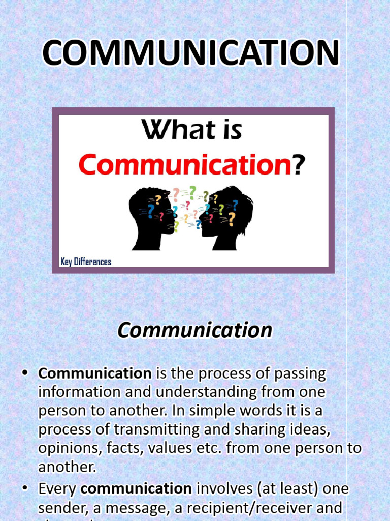 COMMUNICATION | PDF | Communication | Information COMMUNICATION | PDF | Communication | Information