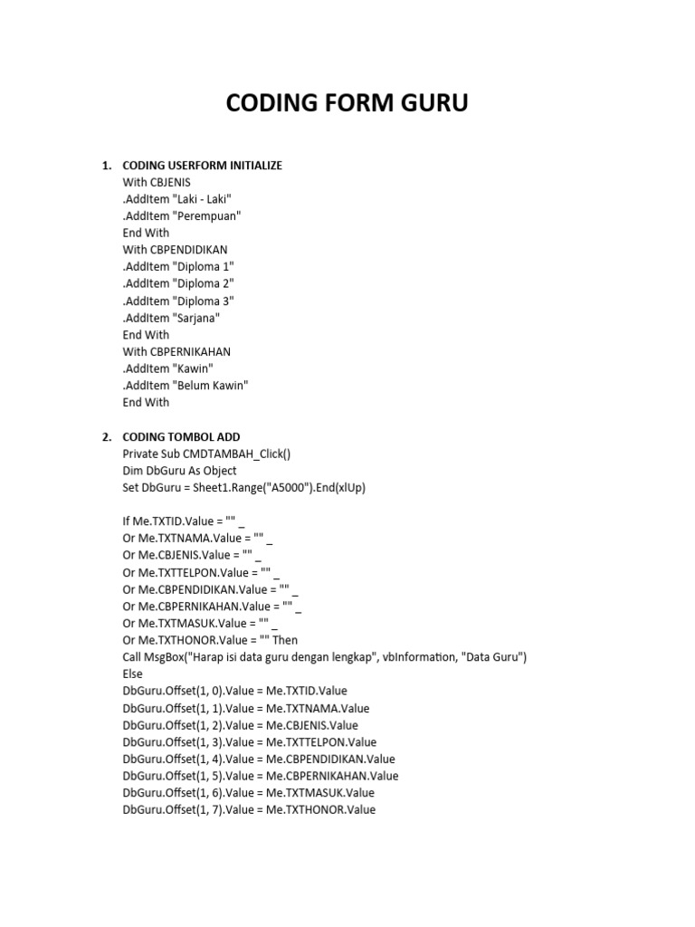 Coding Form Guru Pdf Computing Computer Programming 1999