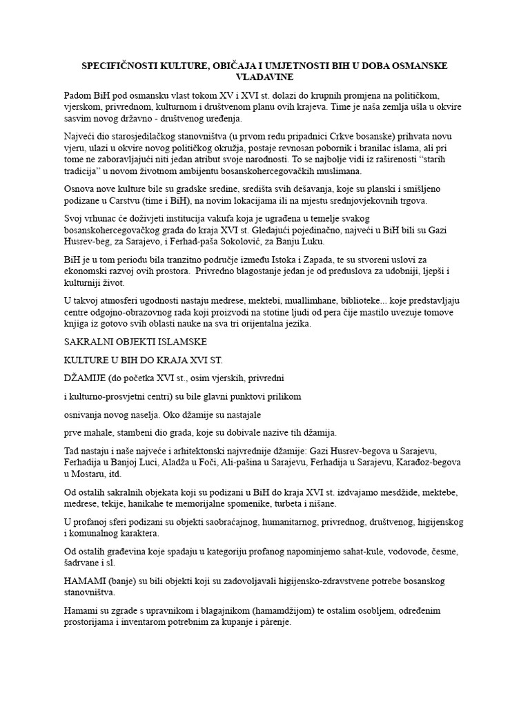 Specifičnosti Kulture | PDF