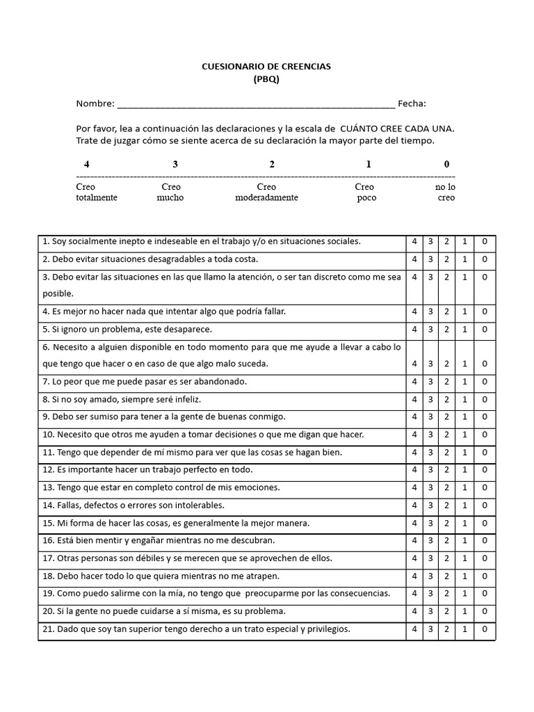 PBQ Spanish SF R II | PDF