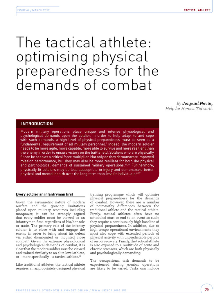 The Tactical Athlete | PDF | Physical Fitness | Psychological Resilience
