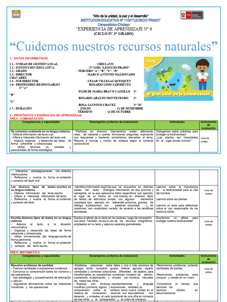 6 EdA | PDF | Biodiversidad | Evaluación